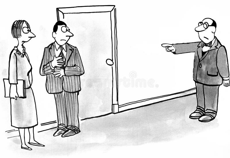 Boss blames the managers stock illustration. Illustration of cartoon ...