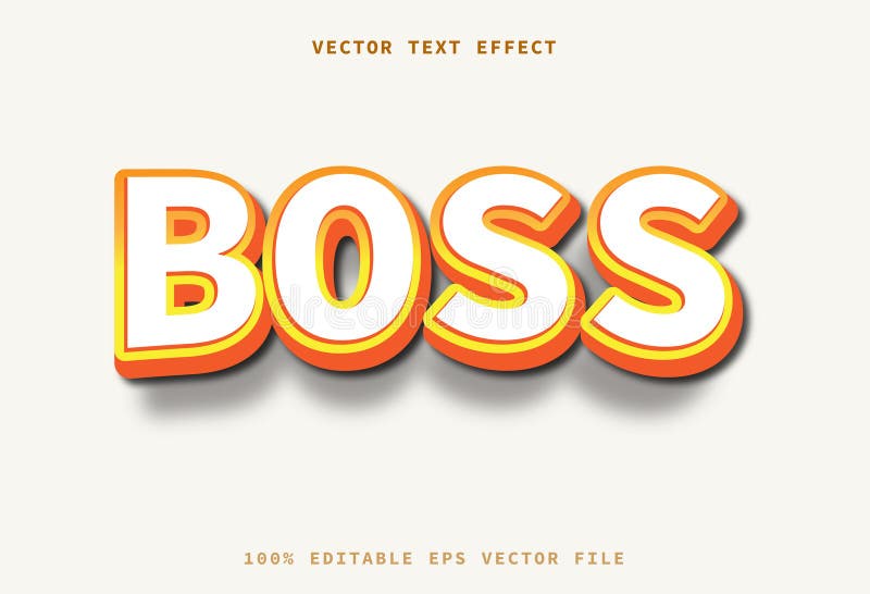 Boss Bold Text Effect Editable Modern Lettering Typography Font Style ...