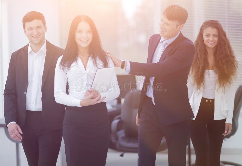 Boss and Business Team in Office Stock Image - Image of confidence ...
