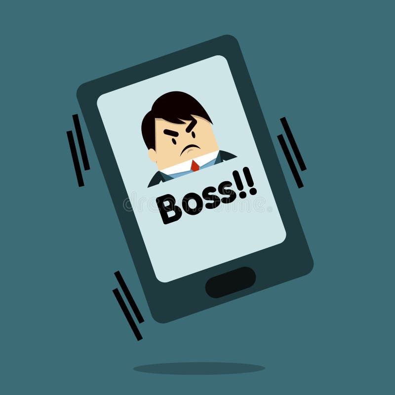 Boss Incoming Call To Reprimanding Stock Vector - Illustration of ...