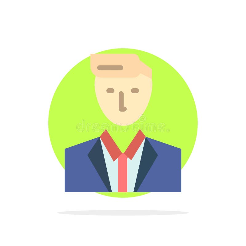 Boss, Ceo, Head, Leader, Mr Abstract Circle Background Flat Color Icon ...
