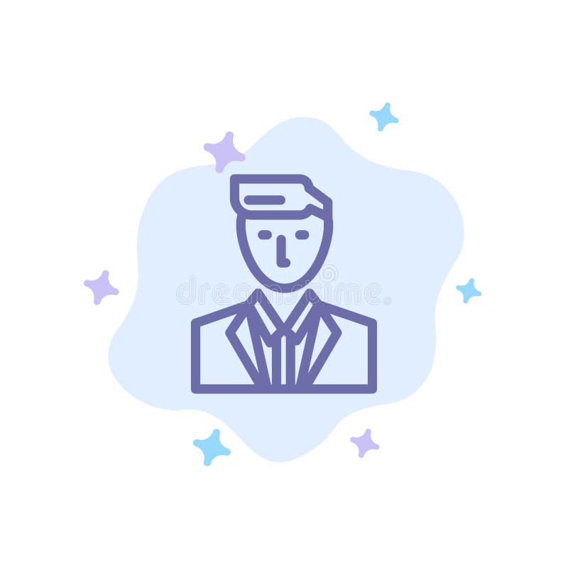 Boss, Ceo, Head, Leader, Mr Blue Icon on Abstract Cloud Background ...