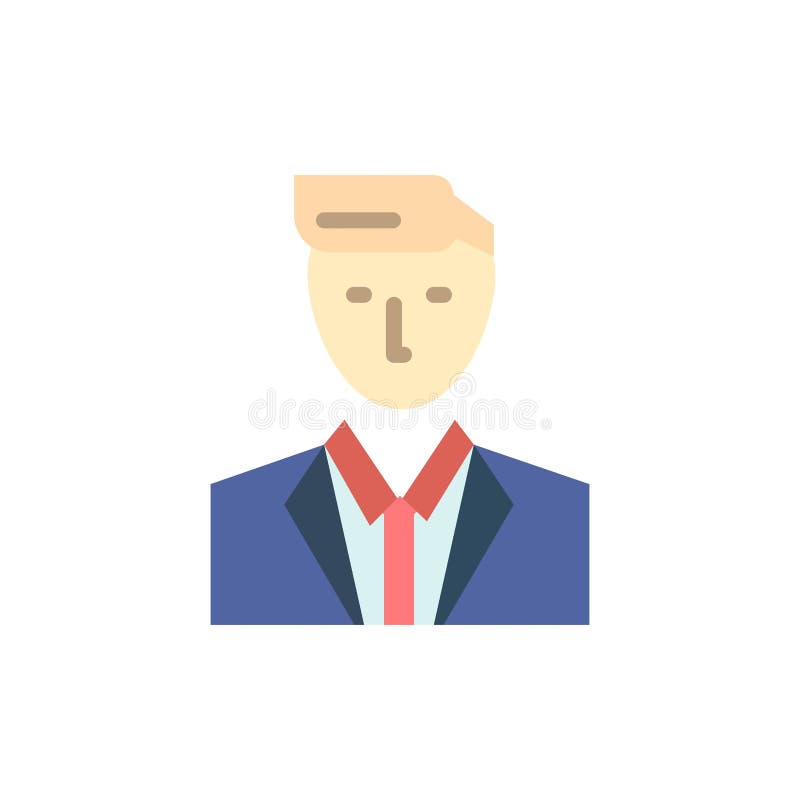 Boss, Ceo, Head, Leader, Mr Flat Color Icon. Vector Icon Banner ...
