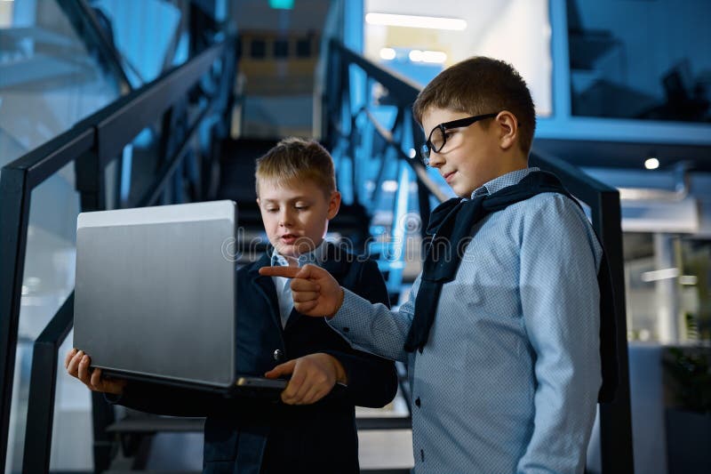 Boss Chief Standing Teaching Manager Online Work Stock Photo - Image of ...