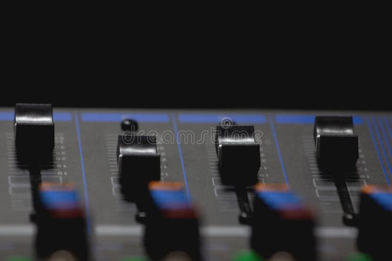 Digital Mixer Volume Slide Professional Digital Audio System Stock ...