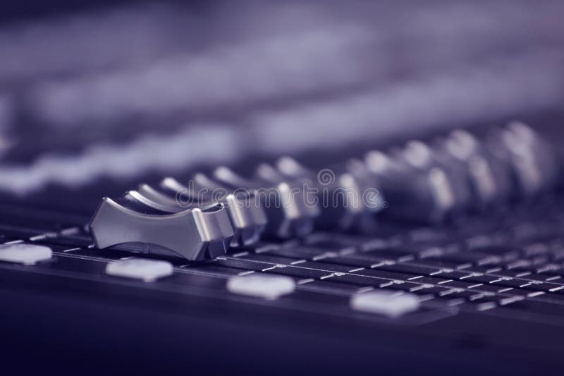 Digital Mixer Volume Slide Professional Digital Audio System Stock ...