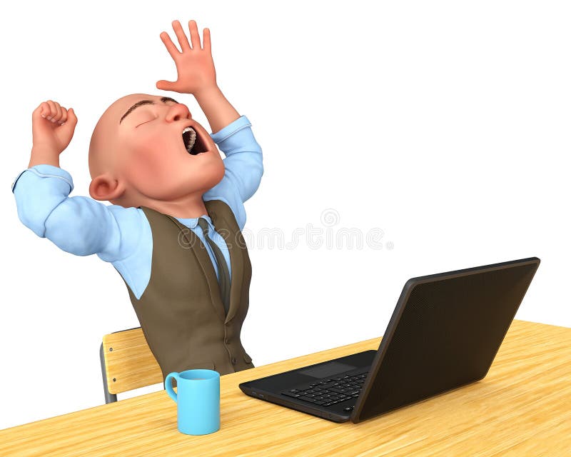 Boss come on give a hug stock illustration. Illustration of character ...