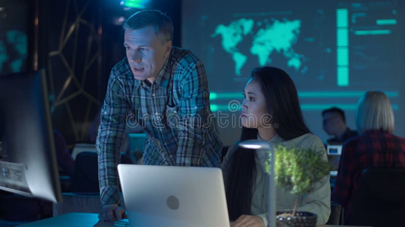 Boss Coming To Worker and Explaining Stock Footage - Video of plan ...