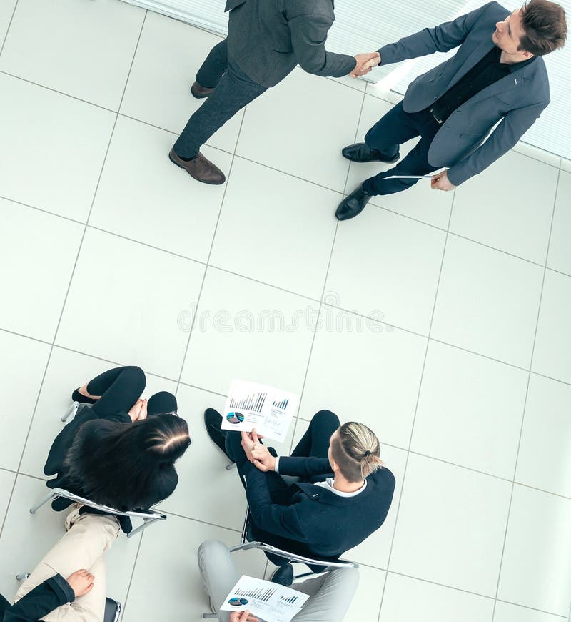 Boss Congratulates the Employee on a Good Job . Stock Image - Image of ...