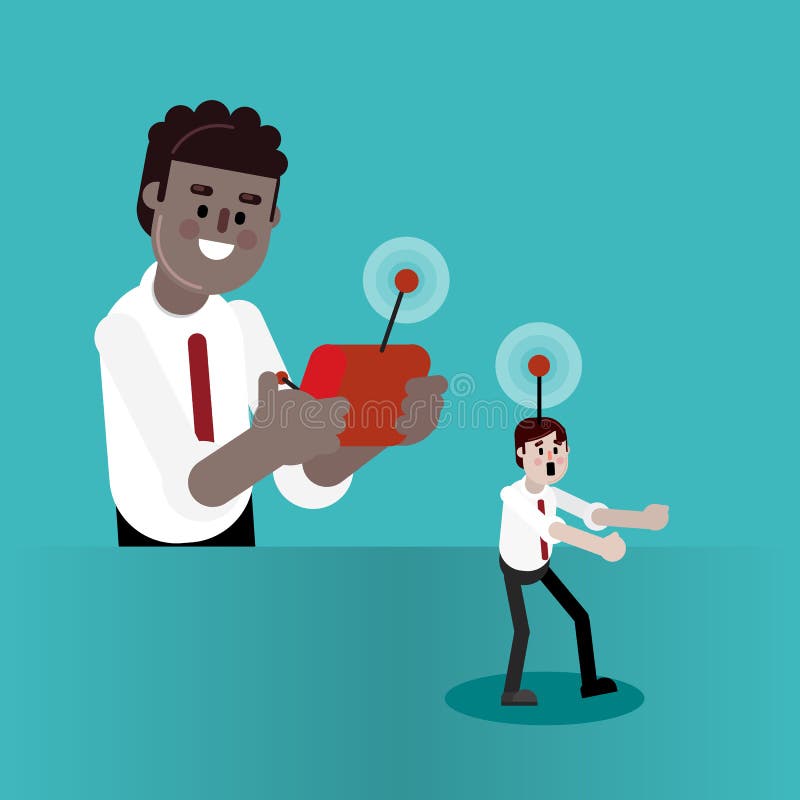 Boss Control Businessman by Remote Stock Vector - Illustration of ...