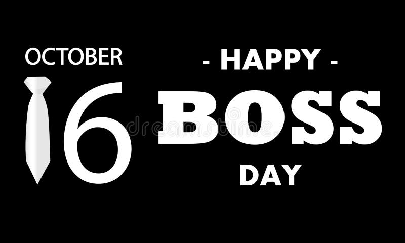 Boss Day Happy October 16 stock vector. Illustration of card - 255999470