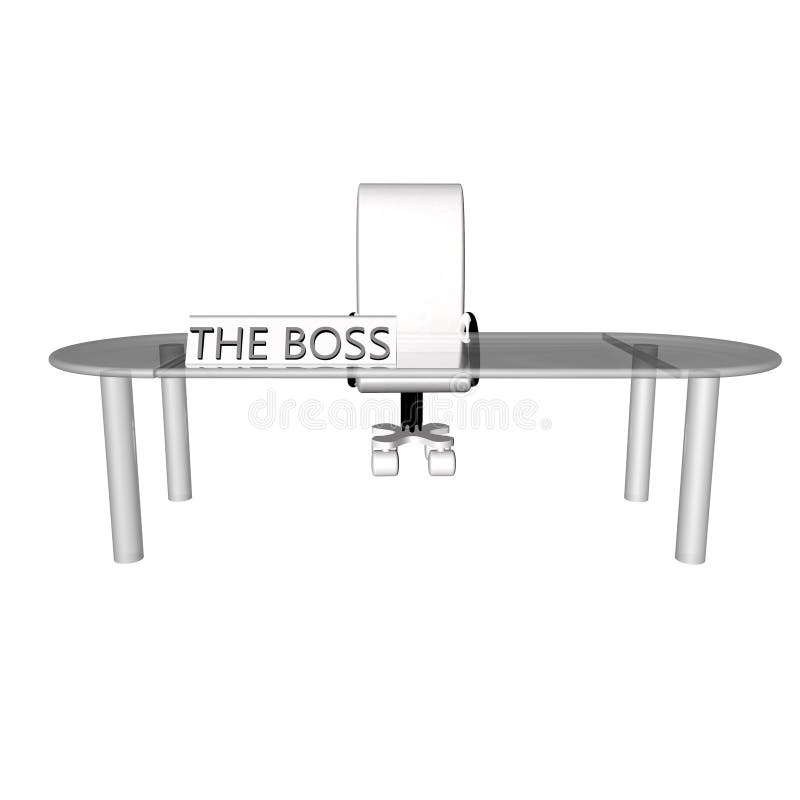 The Boss desk stock illustration. Illustration of chief - 47255613