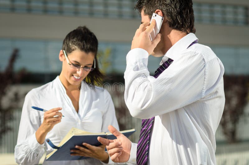 Boss dictating notes stock photo. Image of male, modern - 26362634