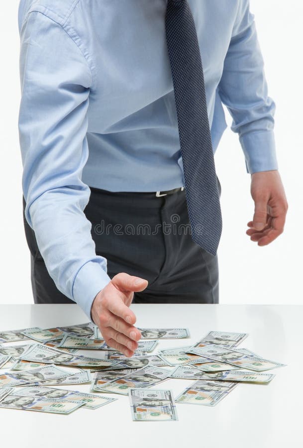 Boss Dividing Money among Collaborators Stock Photo - Image of gesture ...