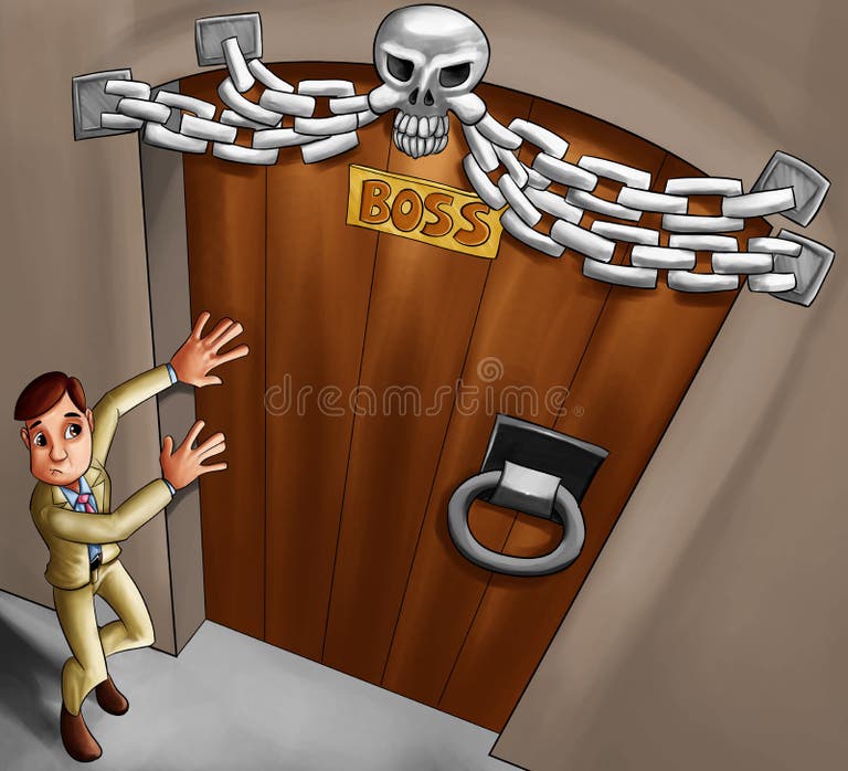 Boss door stock illustration. Illustration of business - 18593564