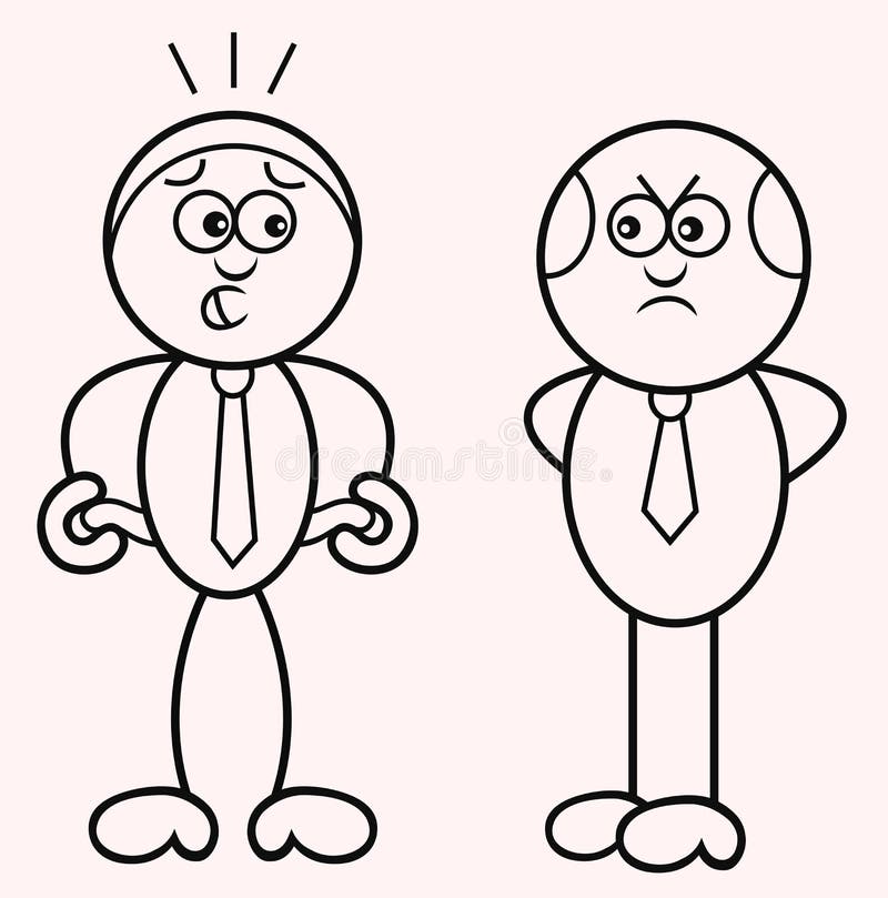 Boss and Employee stock vector. Illustration of funny - 34105614
