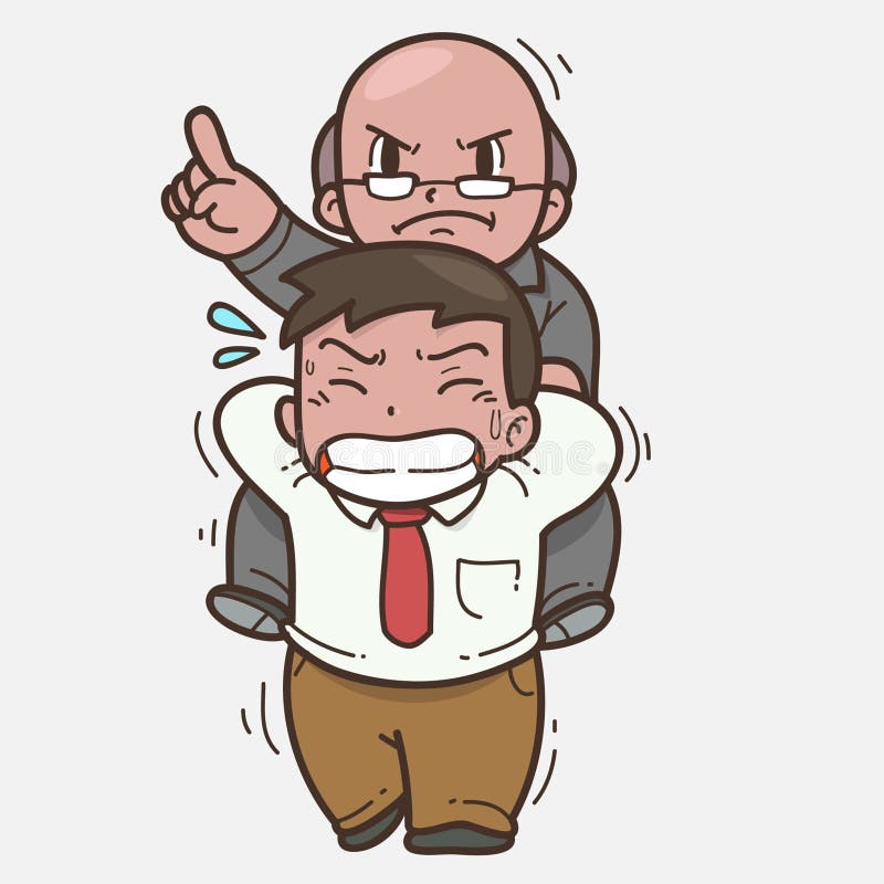 Boss and employee stock vector. Illustration of outline - 53644017 Boss and employee stock vector. Illustration of outline - 53644017