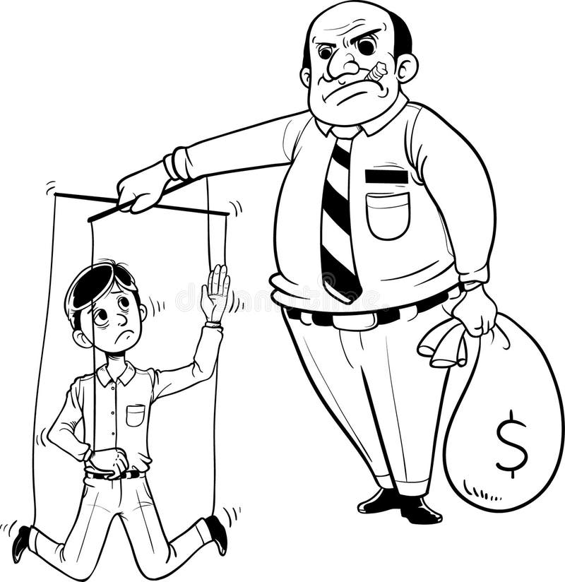 Boss and employee stock vector. Illustration of outline - 53644017