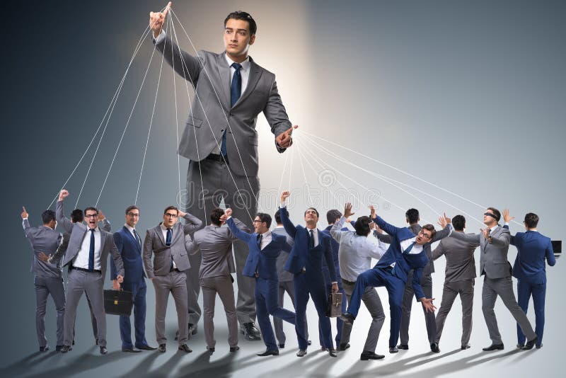 The Boss Employee Manipulating His Staff in Business Concept Stock ...