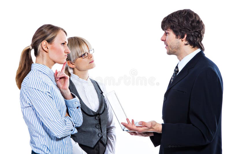 Boss Explaining Business Strategy Stock Photo - Image of manager, white ...