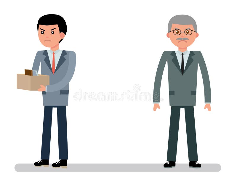 The Boss Fired a Young Employee. Stock Vector - Illustration of concept ...