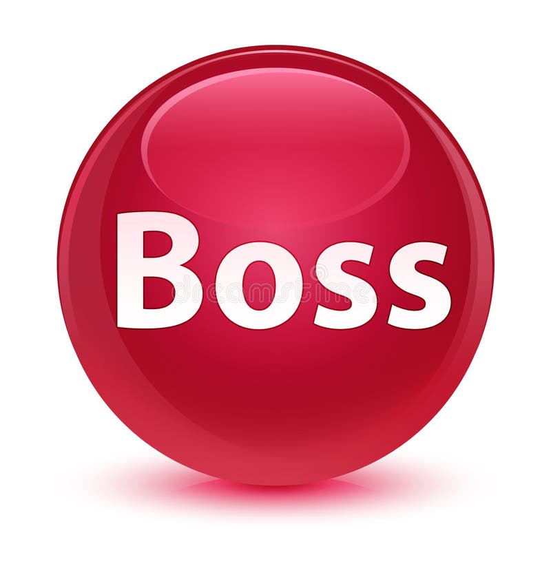 Boss Glassy Pink Round Button Stock Illustration - Illustration of head ...