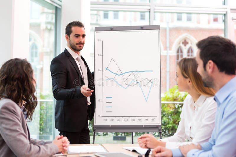 Boss Heading a Business Reunion with Partners Stock Image - Image of ...