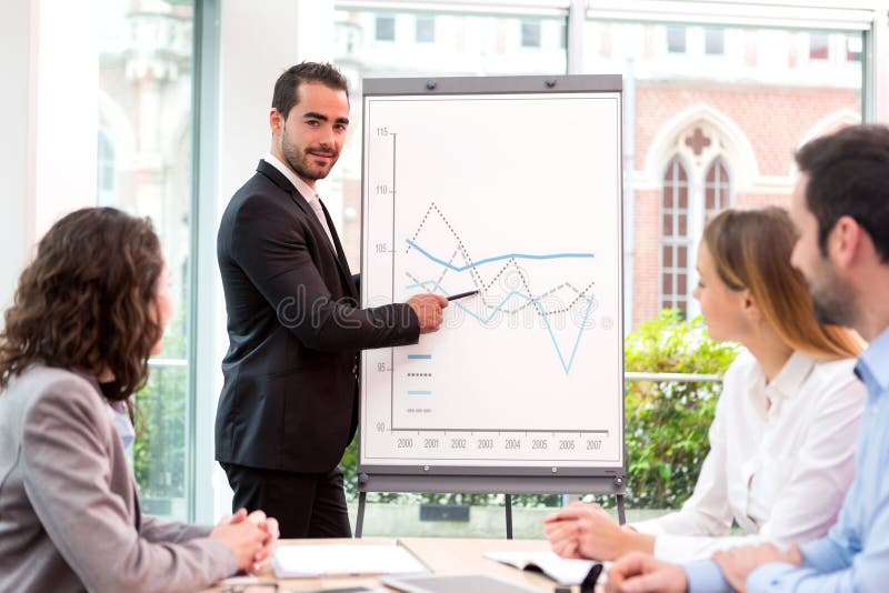 Boss Heading a Business Reunion with Partners Stock Photo - Image of ...