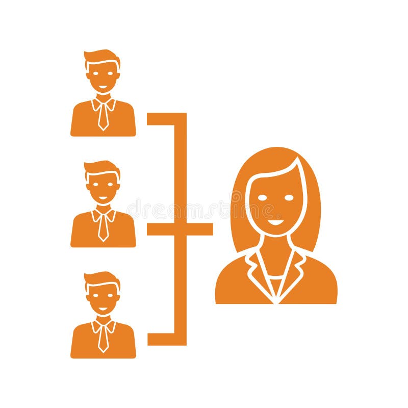 Boss, Hierarchy, Leader Icon. Orange Vector Graphics Stock Illustration ... Boss, Hierarchy, Leader Icon. Orange Vector Graphics Stock Illustration ...