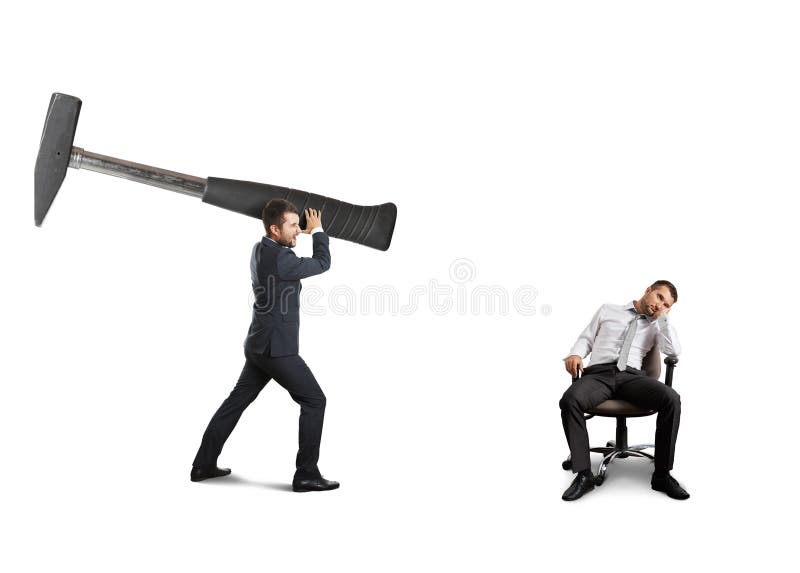 Man with big hammer stock photo. Image of fight, male - 46094552