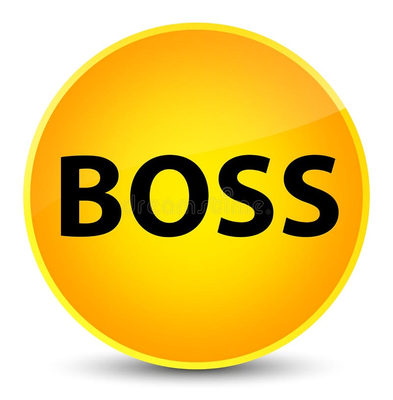 Boss Elegant Yellow Round Button Stock Illustration - Illustration of ...