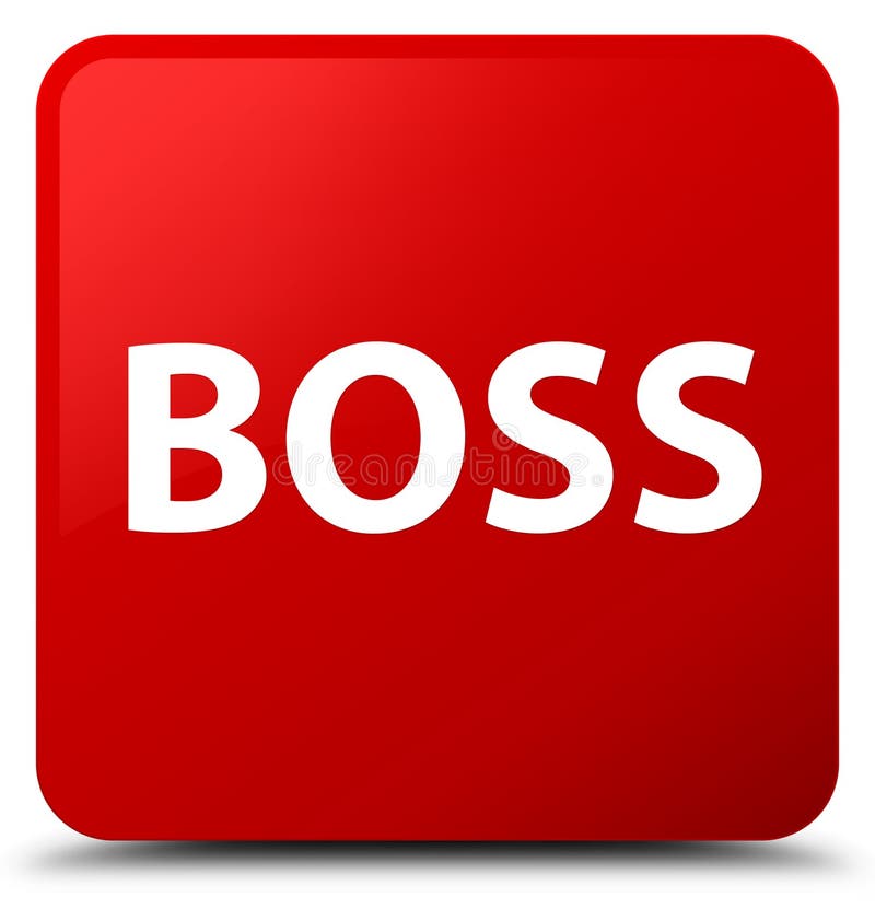 Boss red square button stock illustration. Illustration of square ...