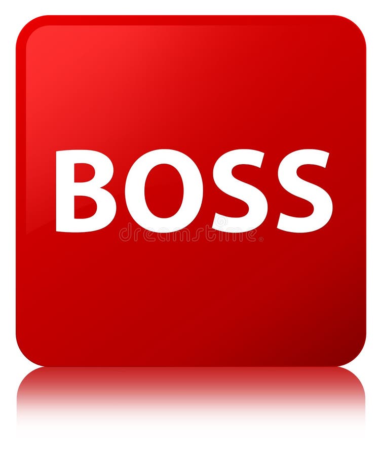 Boss red square button stock illustration. Illustration of president ...