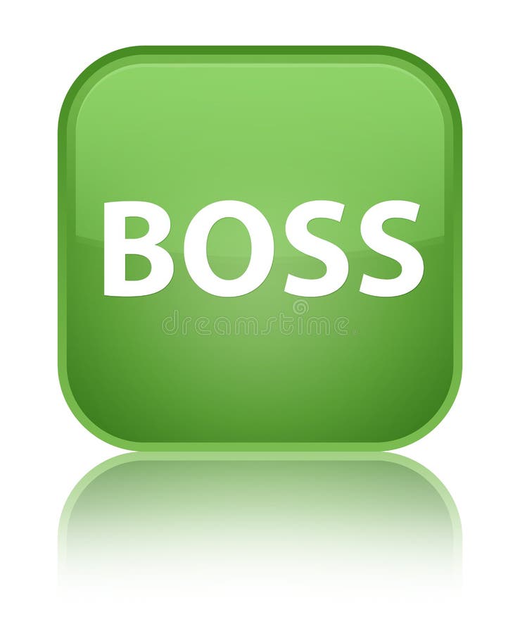 Boss Special Soft Green Square Button Stock Illustration - Illustration ...