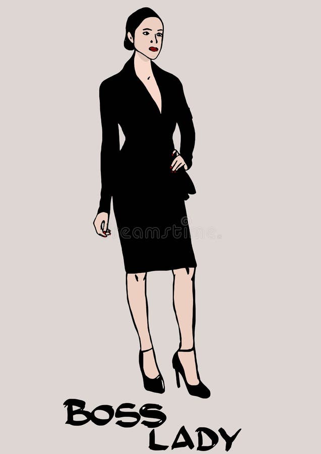 Boss Lady Power Quote Vector Illustration Stock Vector - Illustration ...