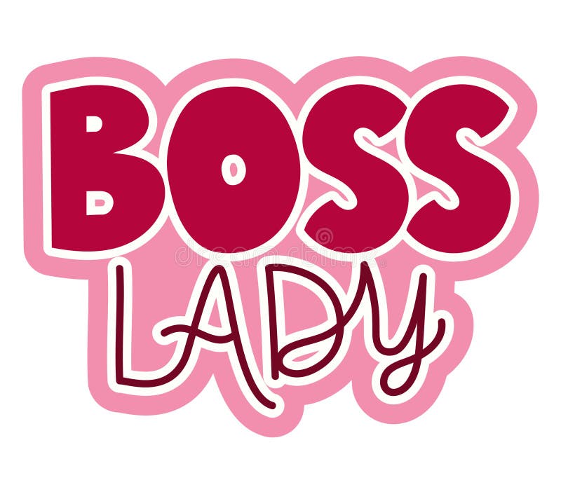 Boss Lady Gift Minimalist Woman Line Art Stock Vector - Illustration of ...