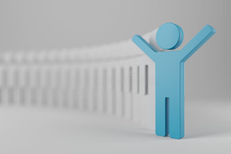 Boss Leader with Team Crowd Stock Illustration - Illustration of person ...