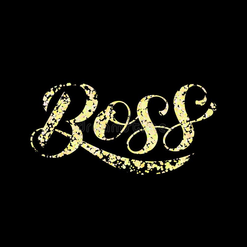 Boss Lettering. Word for Clothes, Banner or Poster. Vector Illustration ...