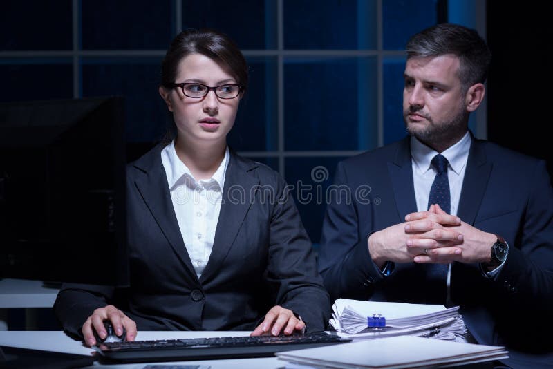 The Boss Looking at His Employees Stock Image - Image of appointment ...