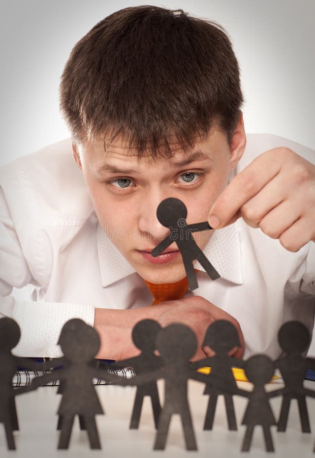 Boss looks at people stock image. Image of management - 53655621