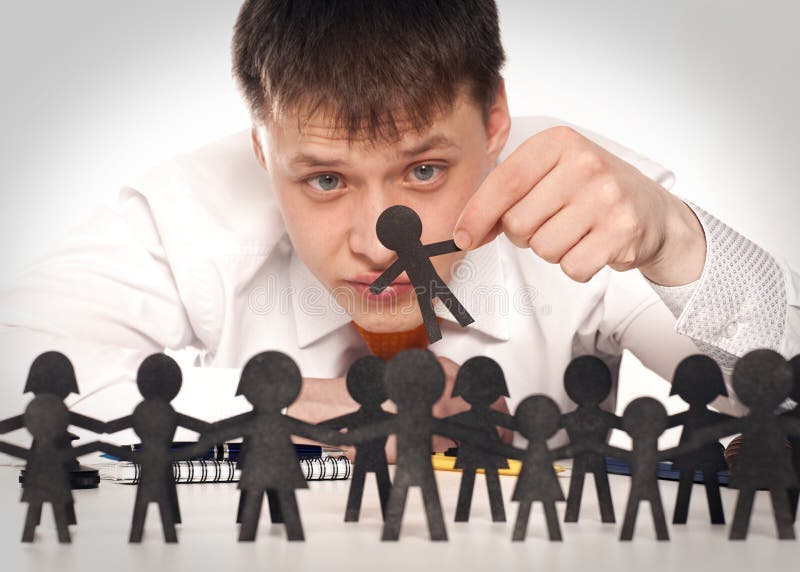 Boss looks at people stock photo. Image of career, manager - 54057618