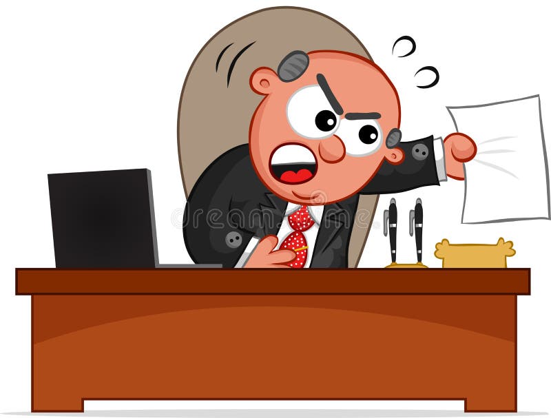 Angry Manager Clipart