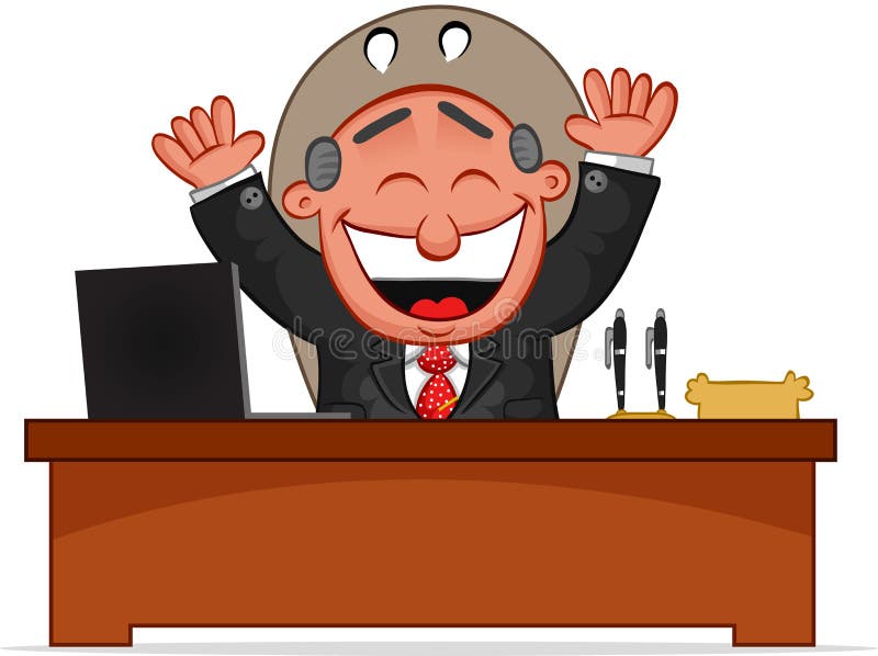 Cartoon Boss Desk stock vector. Illustration of businessman - 32005811