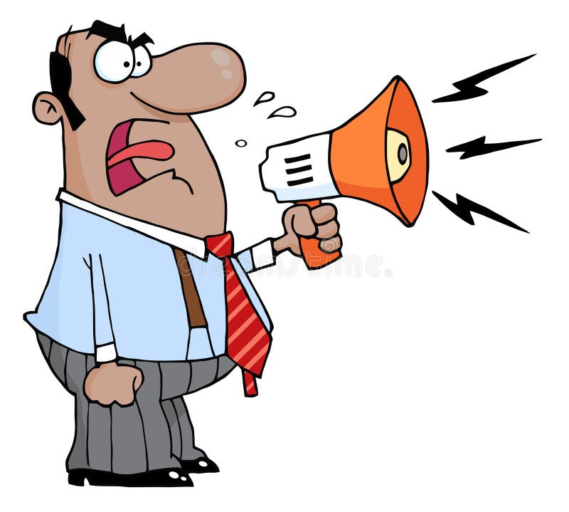 Shouting Man Clipart Image