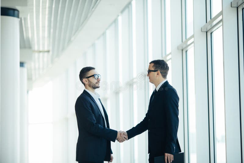 Boss and Manager Agree Handshake Stock Image - Image of conections ...