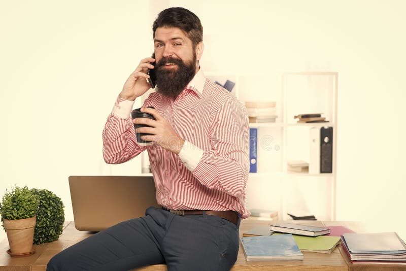 Boss Office. Man Launched Startup Project. Ceo Concept. Office Routine ...