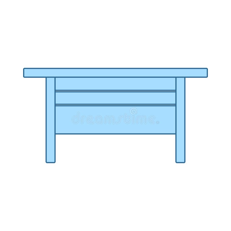 Boss Office Table Icon stock vector. Illustration of silhouette - 165567054