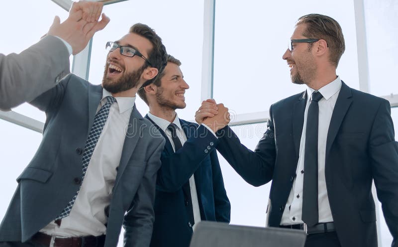 Boss Praises the Employee for the Good Work Stock Image - Image of male ...