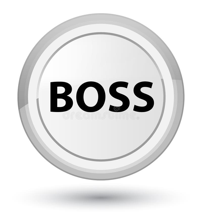 Boss Prime White Round Button Stock Illustration - Illustration of text ...