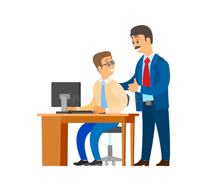 Boss Professional Leader of Company and Worker Stock Vector ...